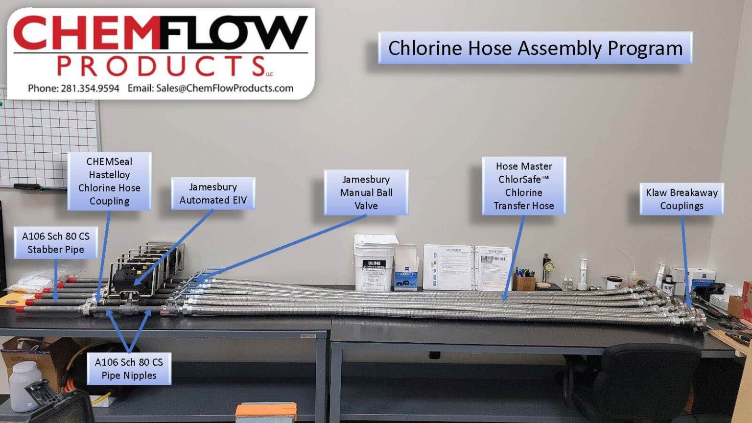 Chlorine Hose Assembly | CHEMFLOW Products, LLC